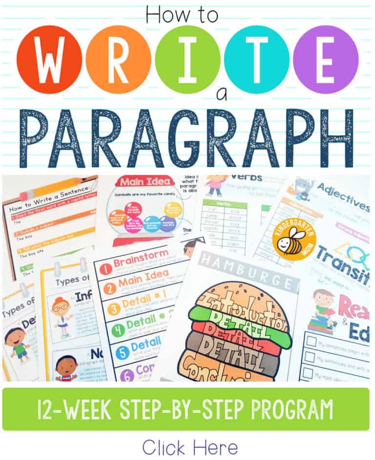 Hamburger Paragraph Chart - The Crafty Classroom