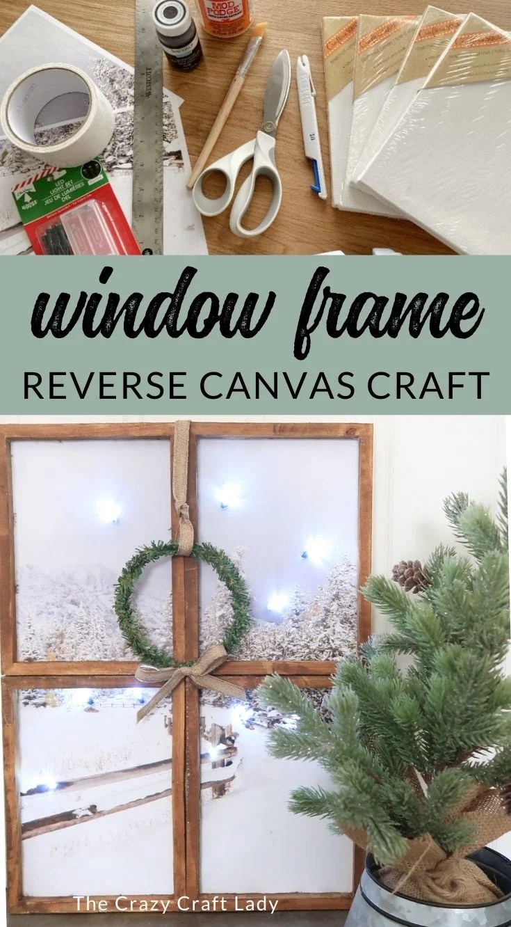 Reverse Canvas Window Craft - The Crazy Craft Lady