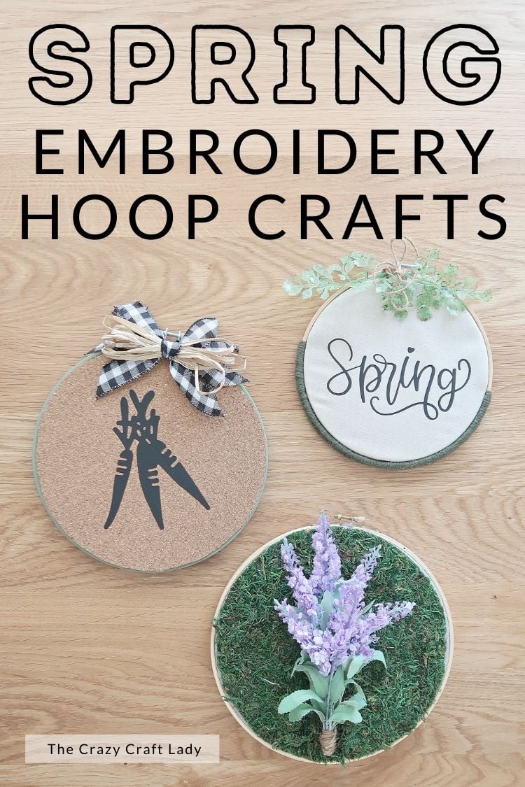 3 Fresh Spring Embroidery Hoop Craft Ideas - The Crazy Craft Lady