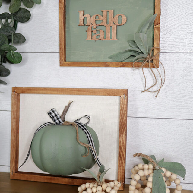 Dollar Tree Fall Reverse Canvas - The Crazy Craft Lady