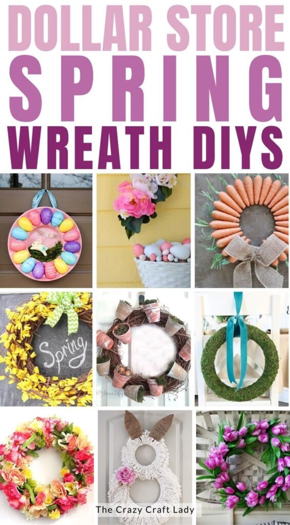 Spring Wreath Inspiration from the Dollar Store - 26 GORGEOUS Crafts