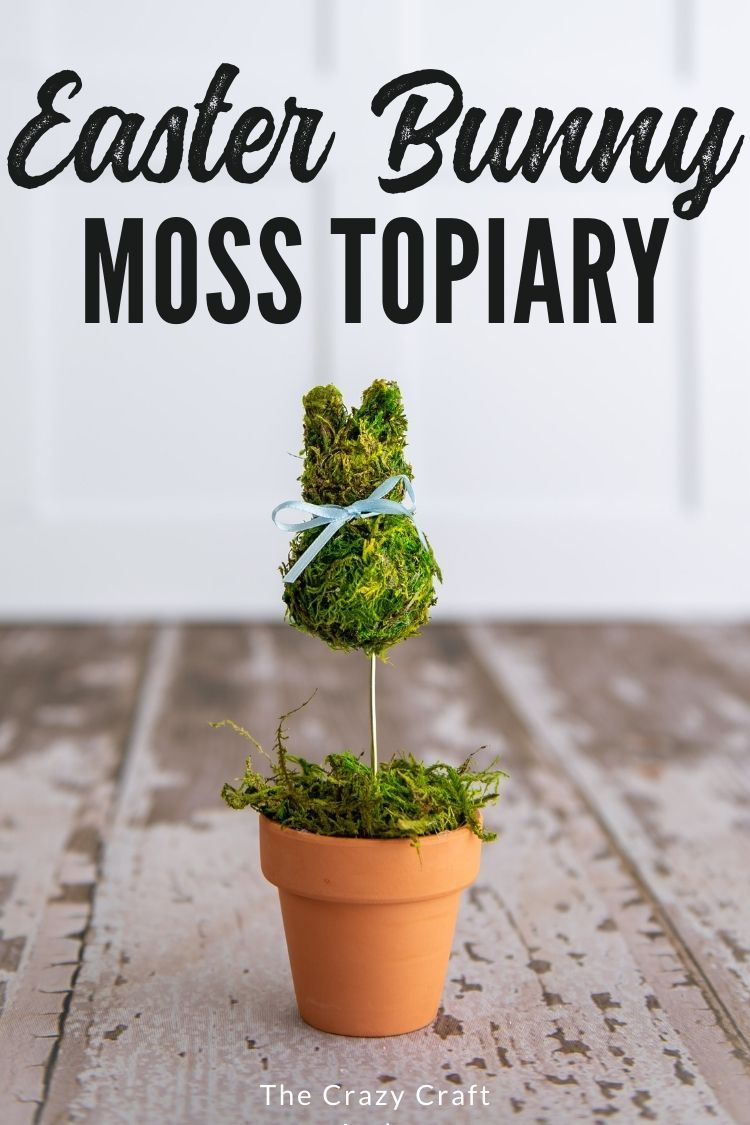 DIY Moss Bunny Topiary - An Adorable Easter Craft Idea