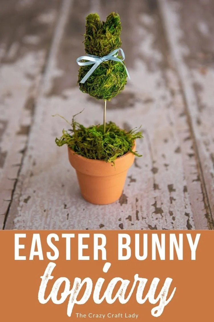 DIY Moss Bunny Topiary - An Adorable Easter Craft Idea