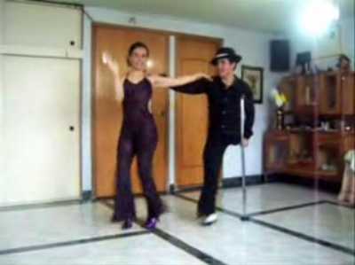 One legged salsa dancer