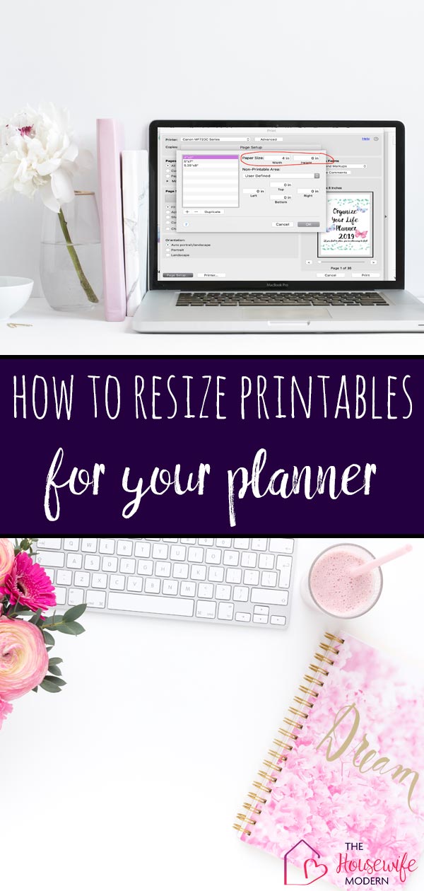 How to Resize Printables to Fit Your Planner