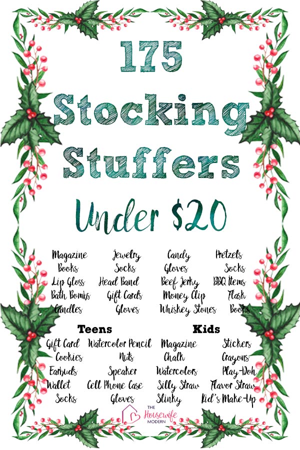 175 Stocking Stuffers Under $20: For Adults, Women, Men, Teens, & Kids