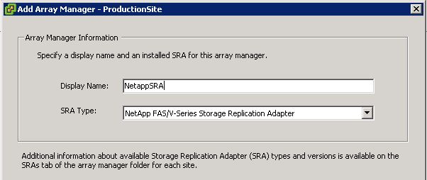 VMware SRM Setup