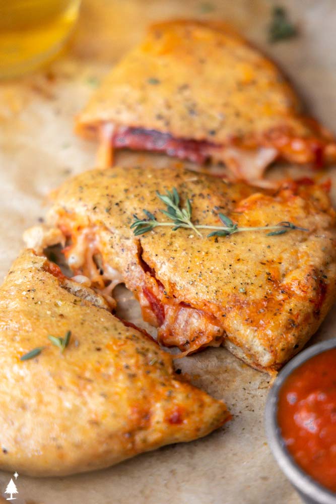 Low Carb Keto Calzone - Little Pine Kitchen