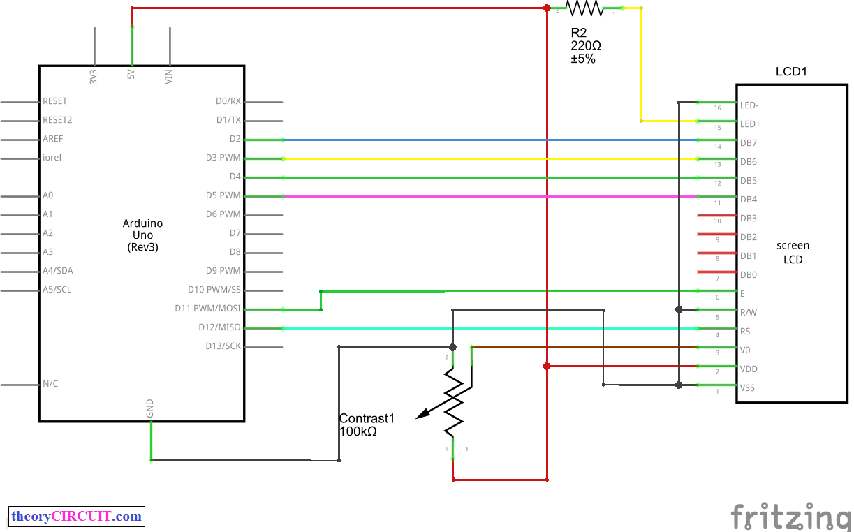 Arduino Lcd Wiring Diagram - Circuit Diagram