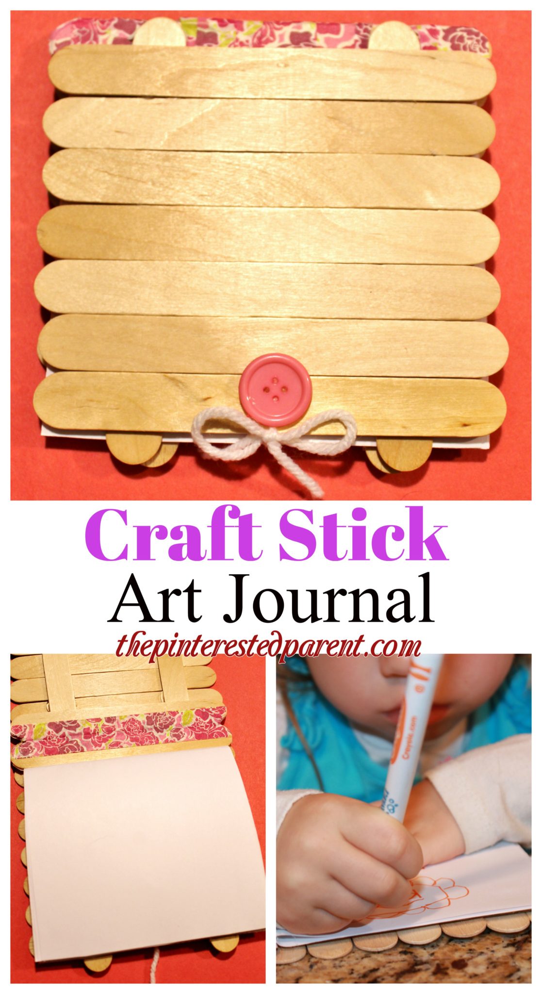 Popsicle Stick Art Journal – The Pinterested Parent