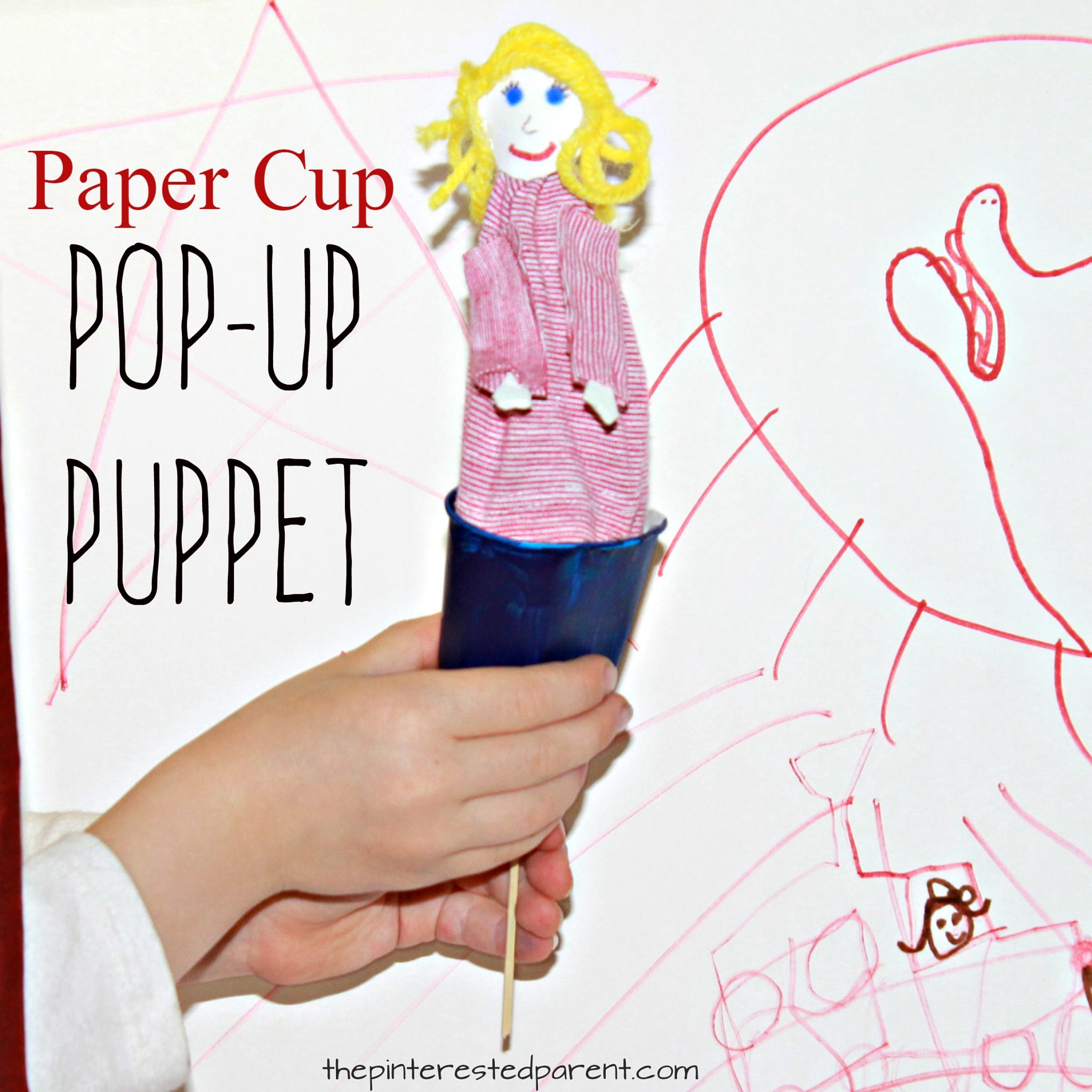 Paper Cup Pop-up Puppet – The Pinterested Parent