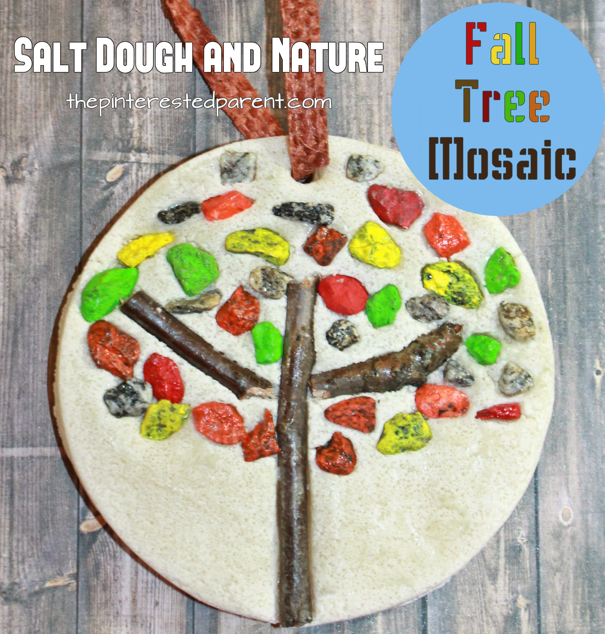 Salt Dough and Nature Fall Tree Mosaics – The Pinterested Parent