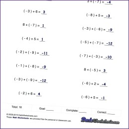 Adding Subtracting Negative Numbers Worksheet Worksheet Resume Examples