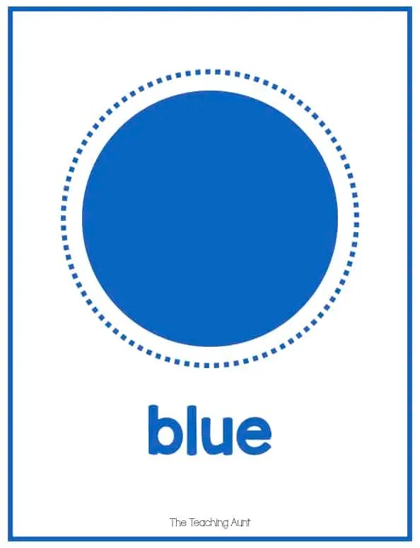Colors Flashcards Free Printable - The Teaching Aunt