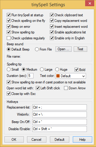tinySpell Is A Spell Checker For Windows