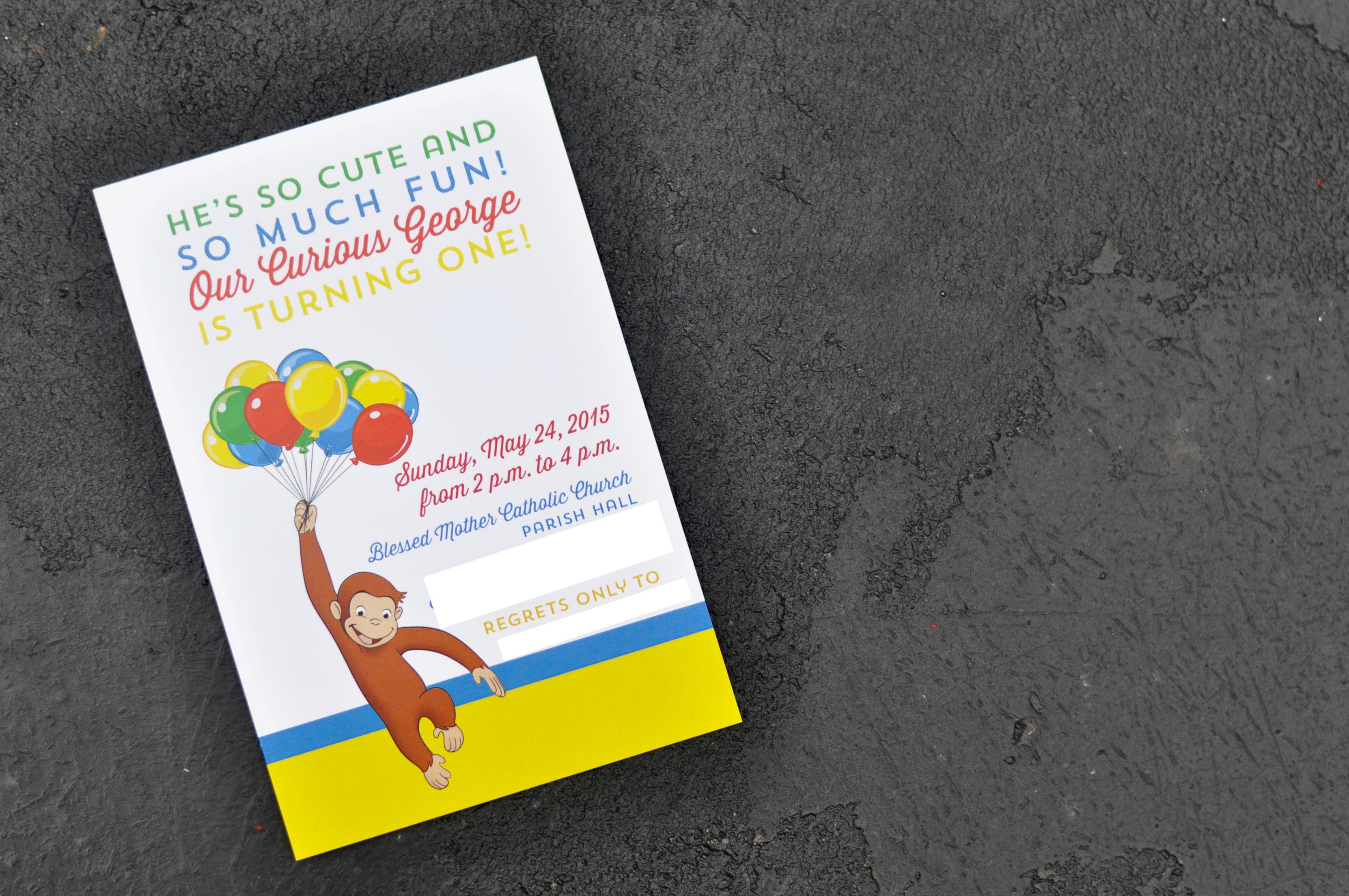 Curious George Party Menu