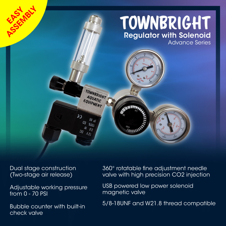 Advance CO2 Regulator Dual Stage Regulator with Solenoid and bubble ...