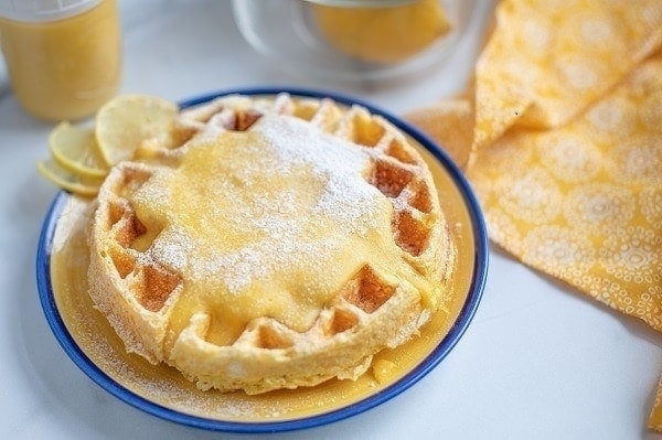 Cream Cheese Chaffle with Lemon Curd - Trina Krug
