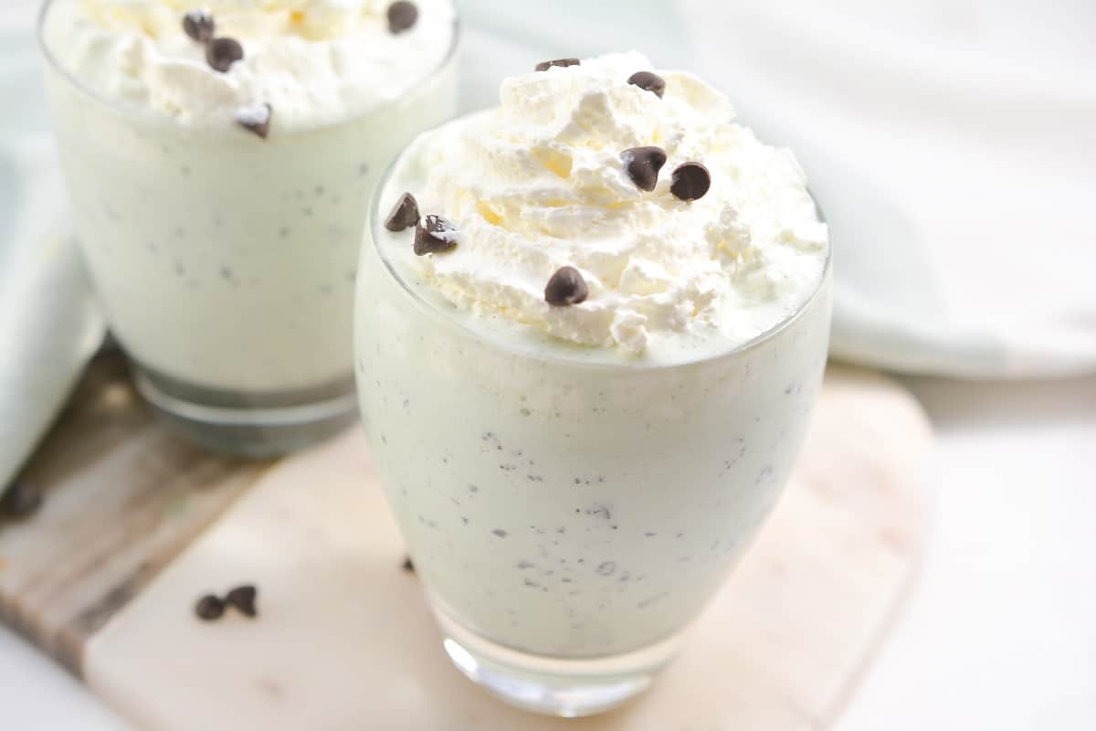 Keto Mint Chocolate Chip Shake - Trina Krug