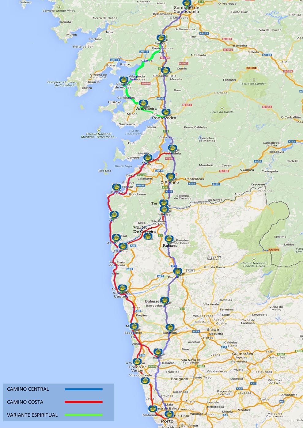 Taxi, bus and minibus service on the Pilgrims´walk to Santiago