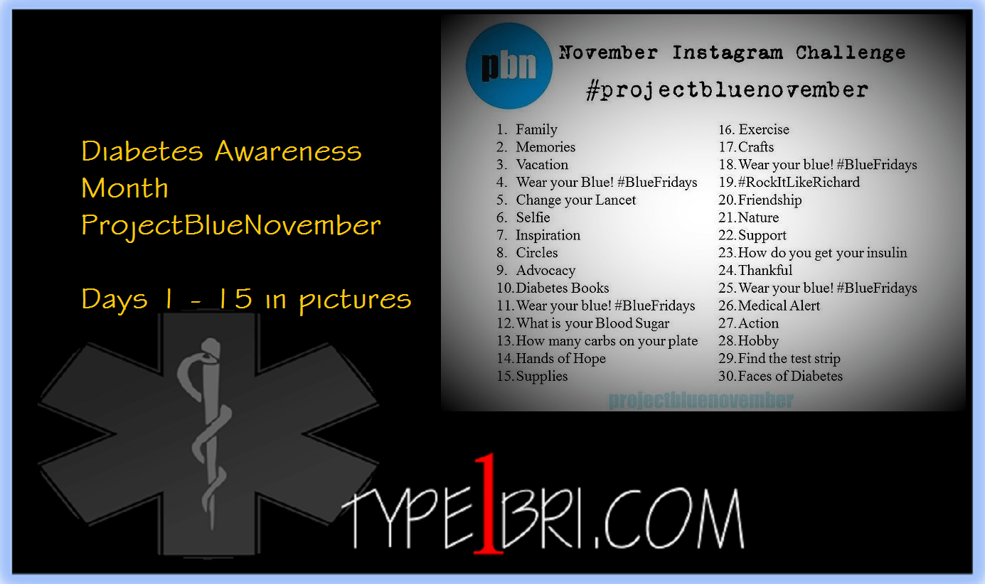 Project Blue November - Days 1 to 15 - Type1Bri.com - A Diabetic Blog