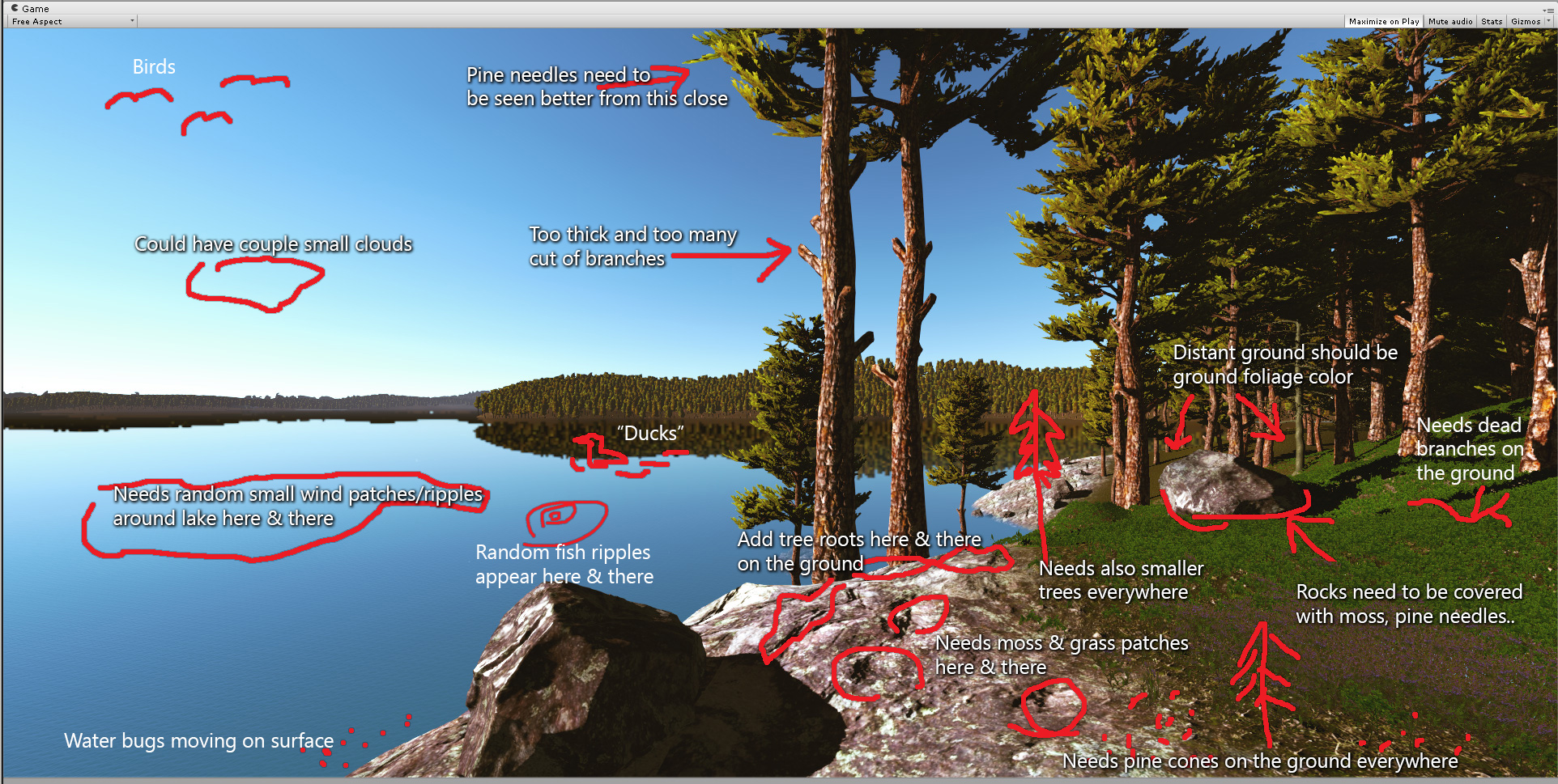 Forest & Lake scene test « Unity Coding – Unity3D