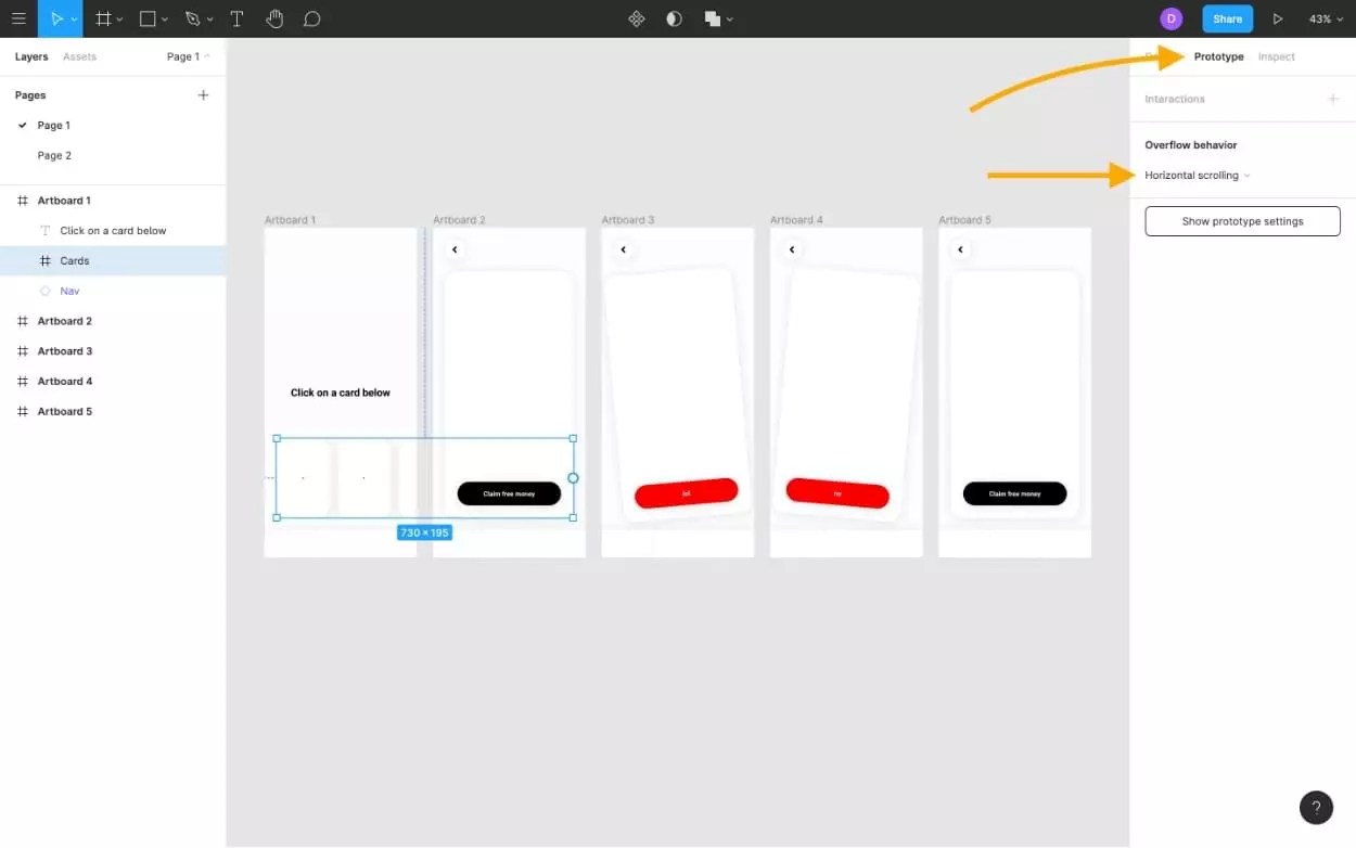 How To Horizontal Scroll Figma
