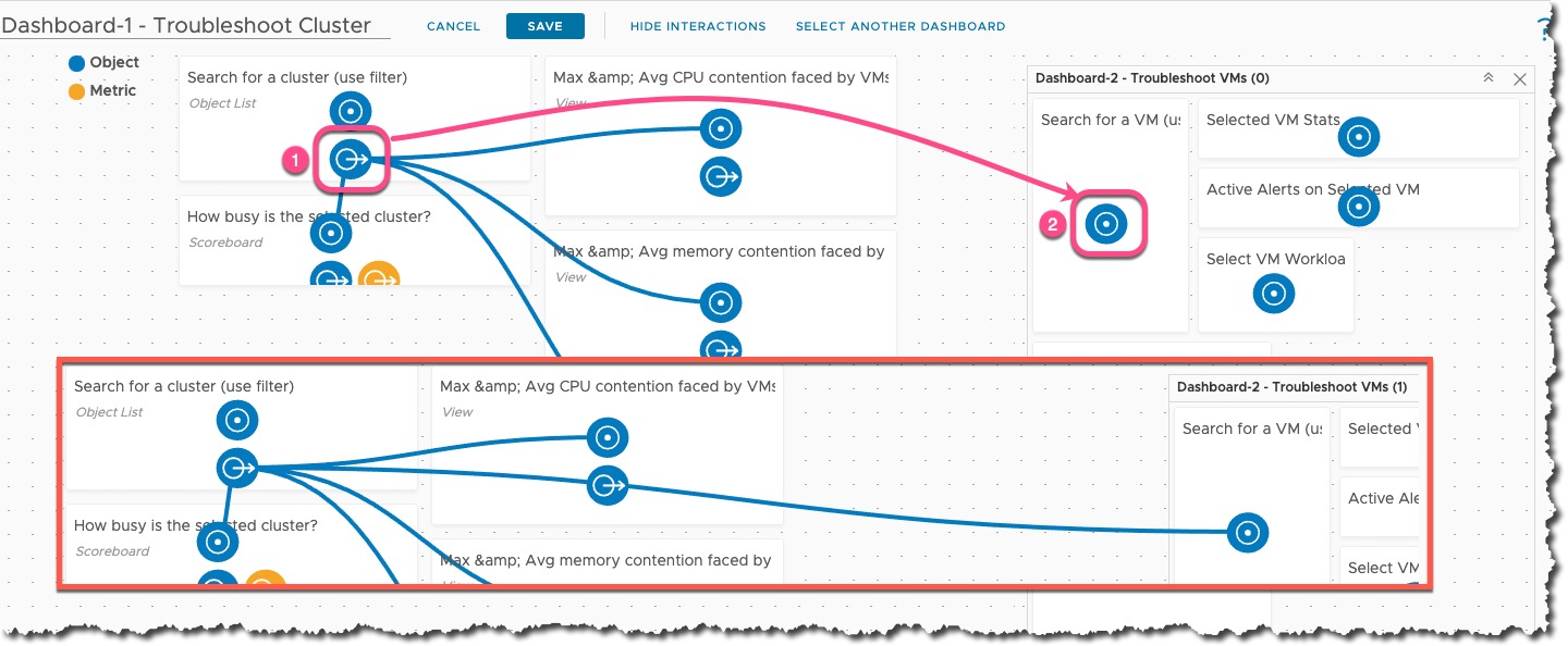 vRealize Operations - Creating interactions between separate dashboards