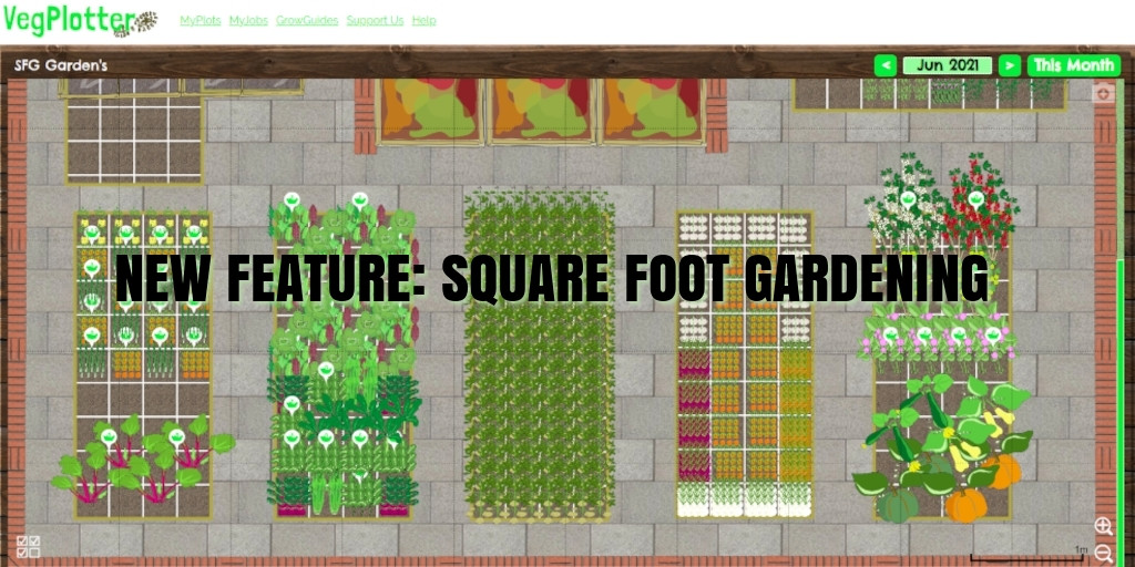 Square Foot Gardening Vegetable Garden Planner - Tablesroom