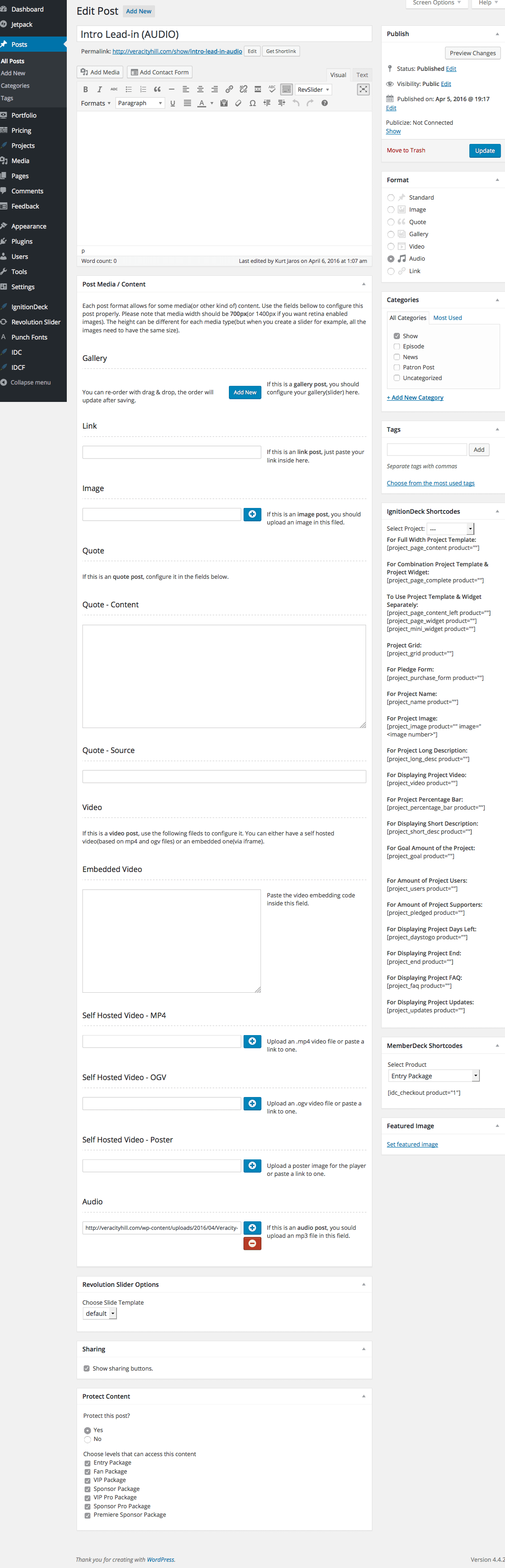 Protected Post – Veracity Hill