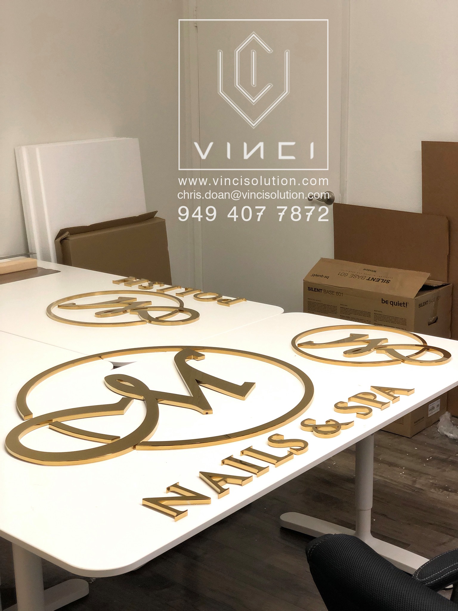 STAINLESS STEEL LOGO (FREE LOGO DESIGN) - VINCI SOLUTION INC