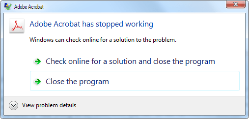 Sửa lỗi Adobe Acrobat has stopped working | VNC@re24h
