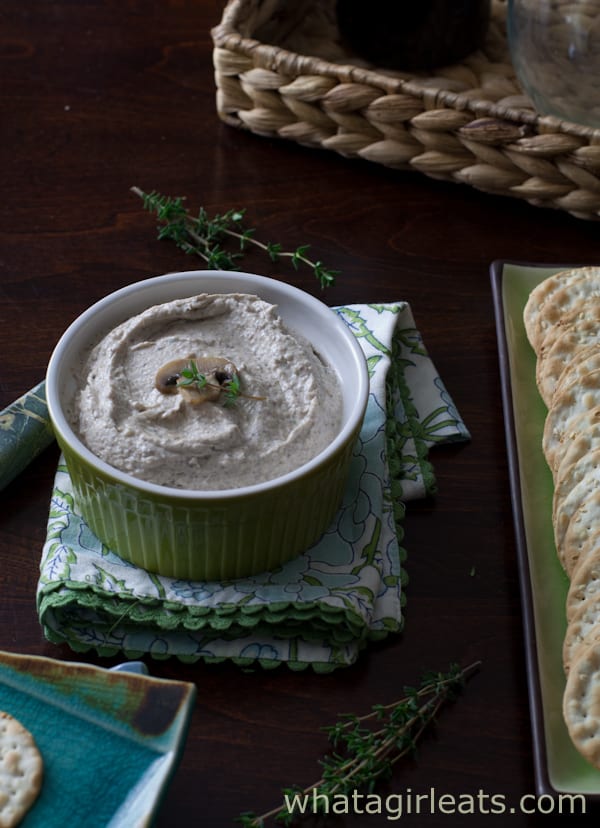 Mushroom Spread {Easy Mushroom Pate} - What A Girl Eats
