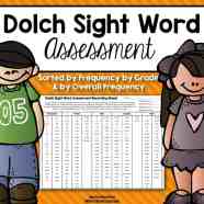 4Th Grade Dolch Sight Words Assessment