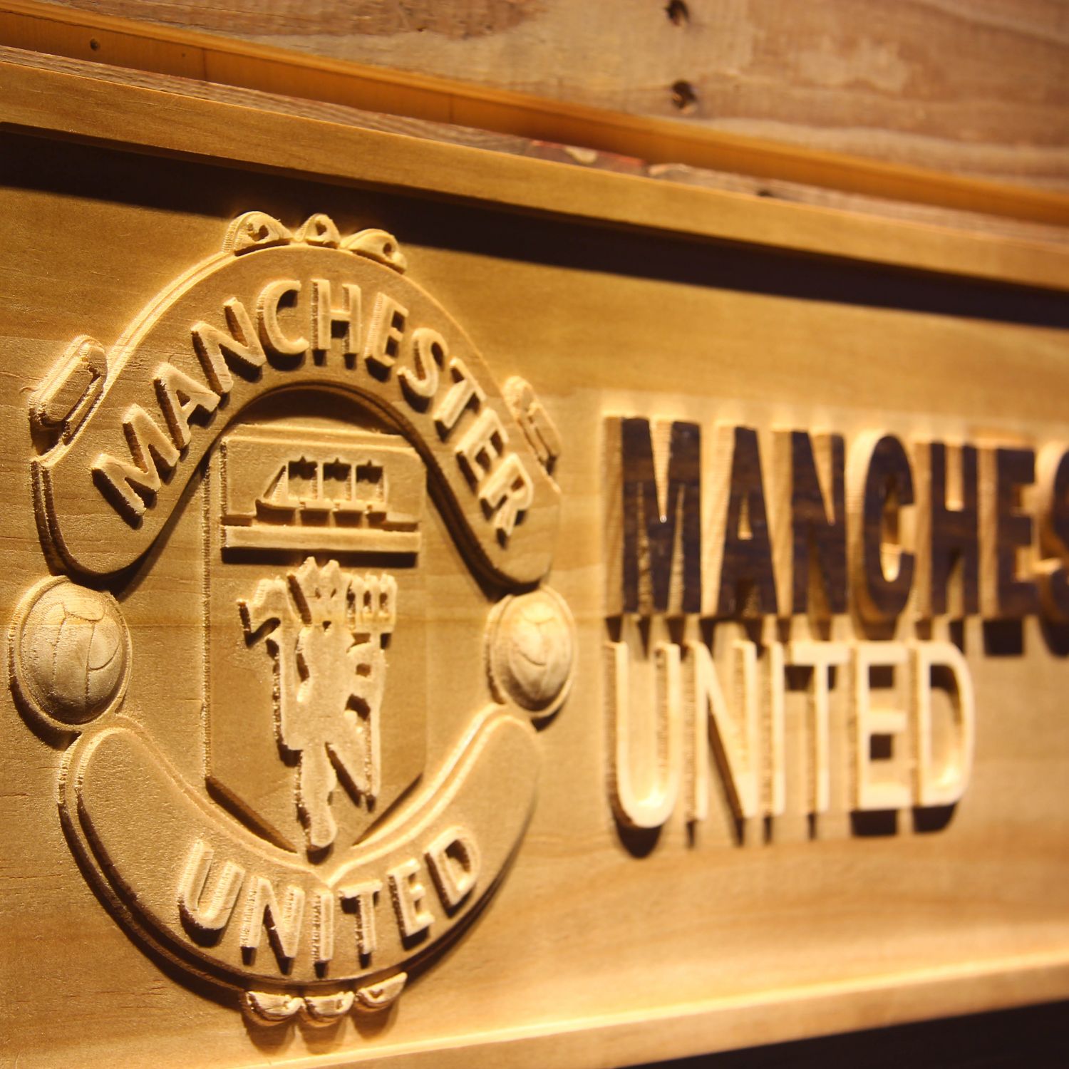 Manchester United Football Club Wood Sign - neon sign - LED sign - shop ...