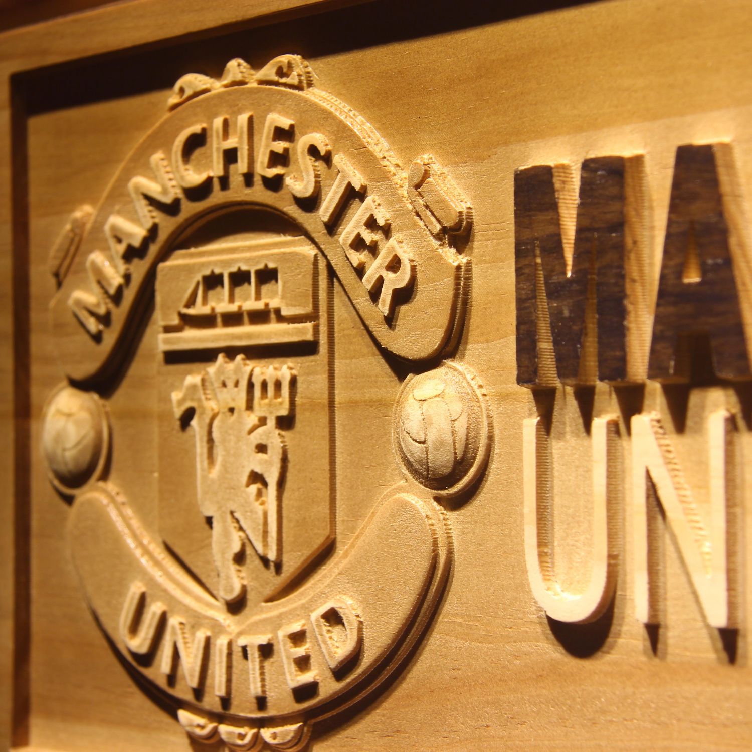 Manchester United Football Club Wood Sign - neon sign - LED sign - shop ...
