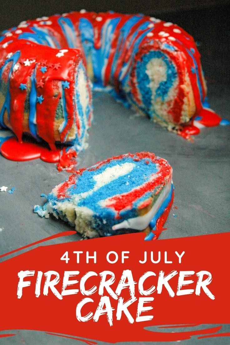 Firecracker Cake Patriotic Dessert - Whisking Up Yum