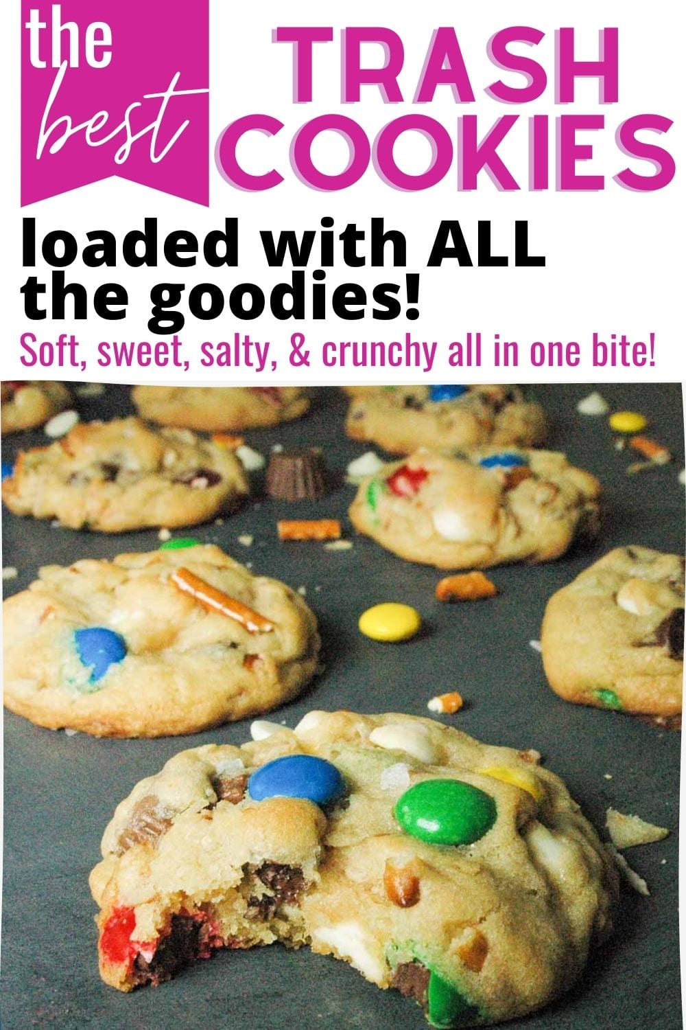 The BEST Santa's Trash Cookies are loaded with goodies! - Whisking Up Yum