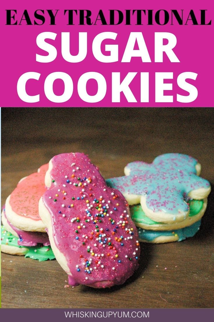Easy Traditional Sugar Cookies with Icing - Whisking Up Yum