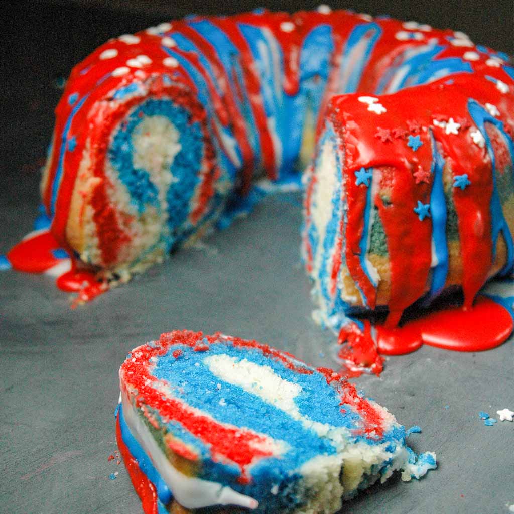 Firecracker Cake Patriotic Dessert - Whisking Up Yum