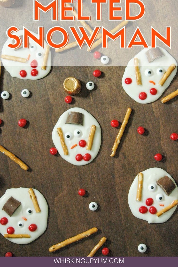 Perfect Easy Winter Melted Snowman Almond Bark Treats | Fun Holiday ...