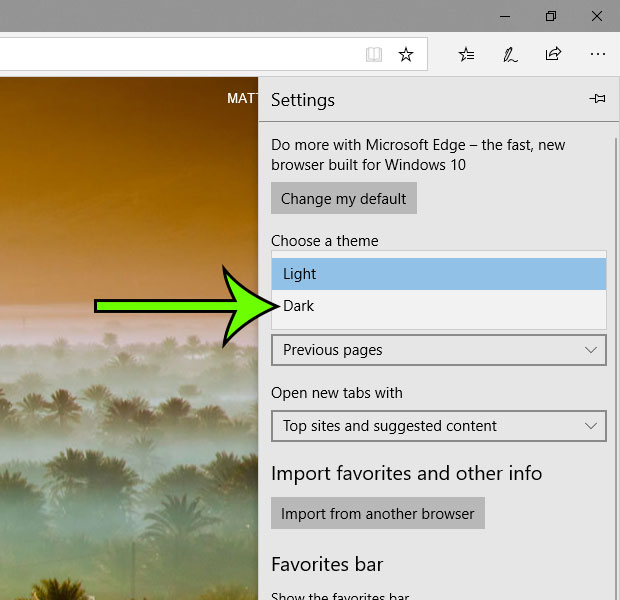 How To Switch To The Dark Theme In Microsoft Edge Windowbrain