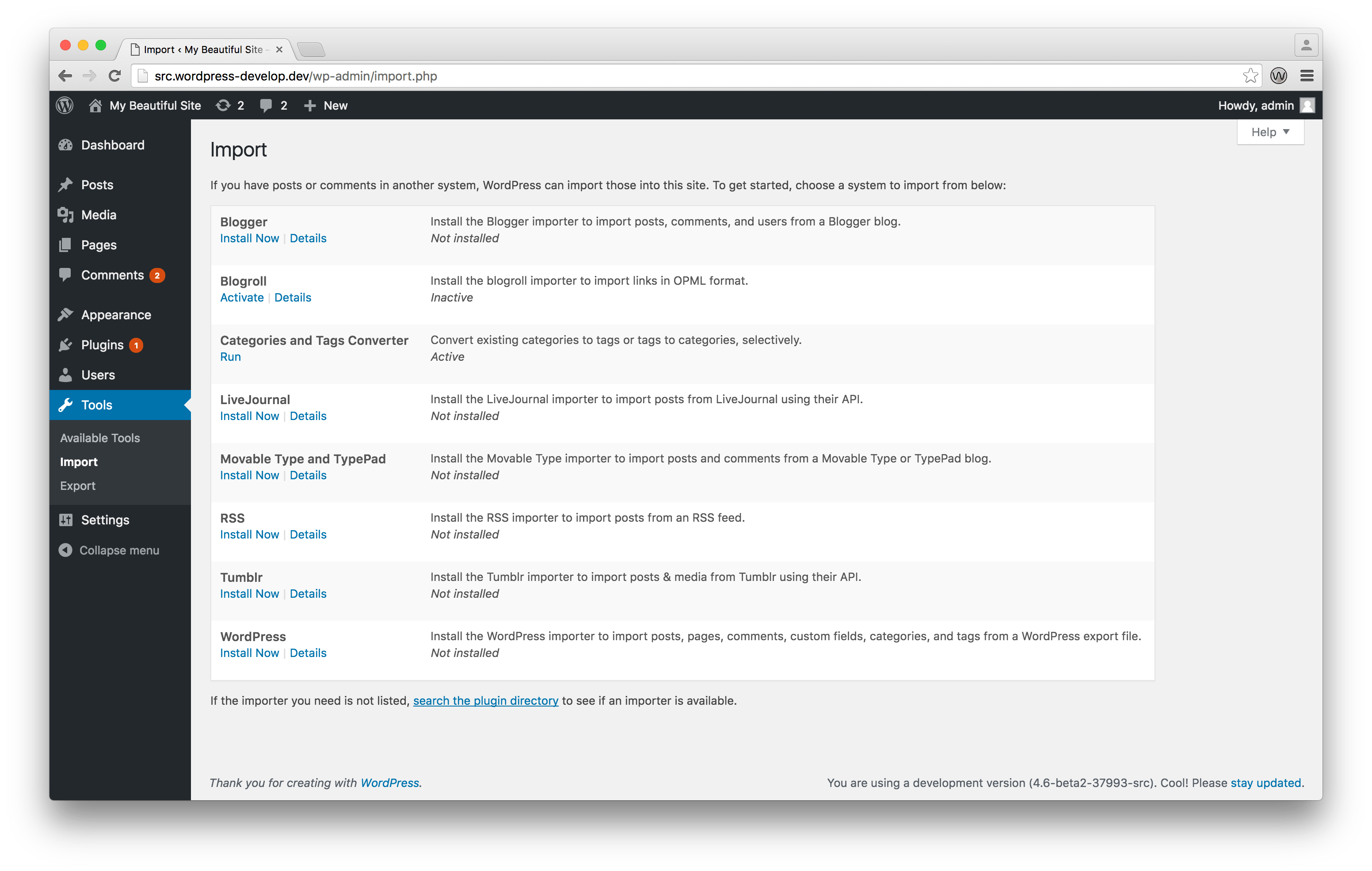 Version 4.6 – Documentation – WordPress.org