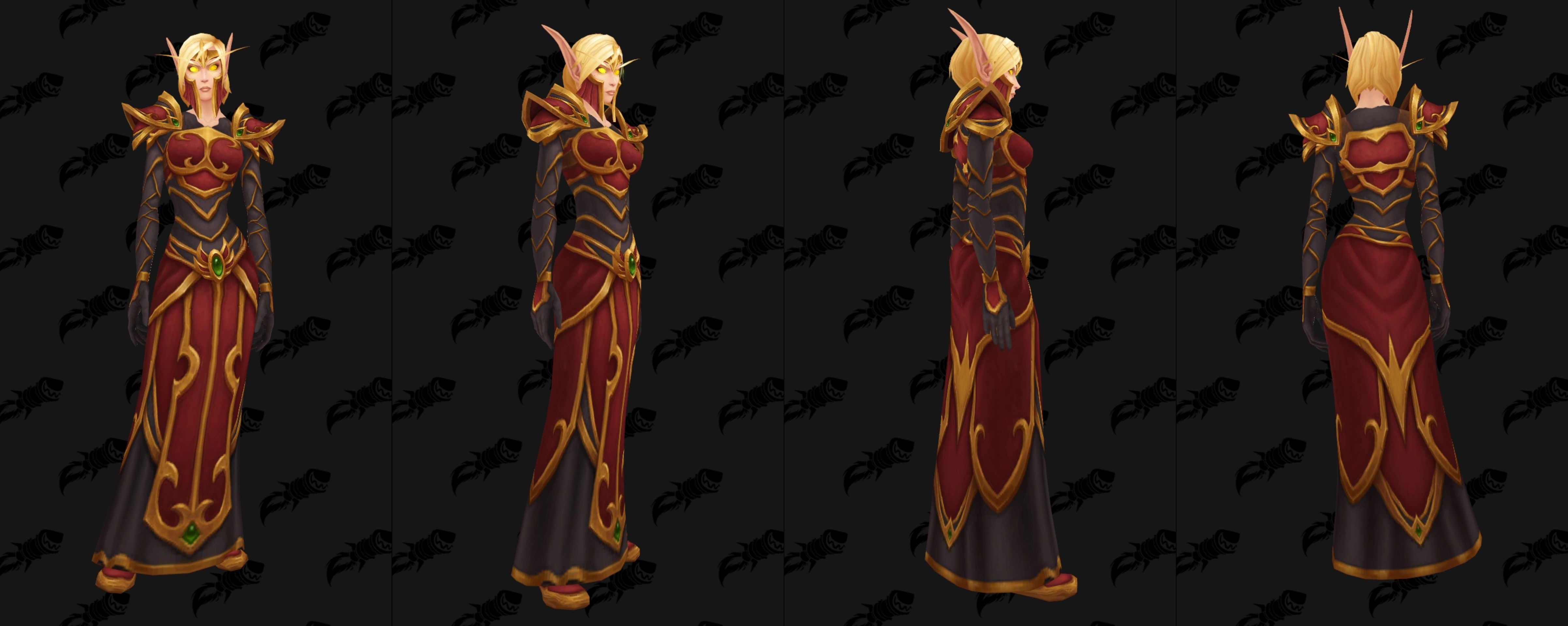 Blood Elf Heritage Armor Color Variations by me wow