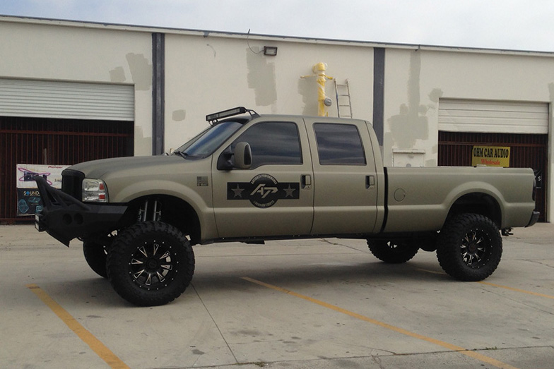 Ford F-250 Khaki Wrap by Antidote Performance | Wrapfolio