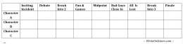 Character Development The Reaction Chart WriteOnSisters