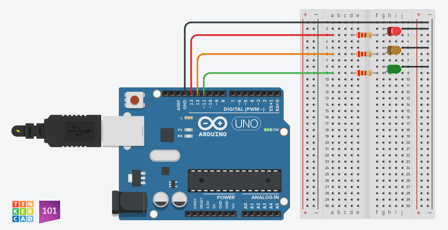 How To Make A Circuit With Led Lights Arduino