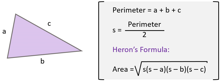 Heron'S Area Formula Calculator - CALCULATOR GBH