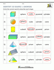 Surface Area Of 3D Shapes Worksheets With Answers