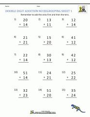 30 Addition No Regrouping Worksheets Coo Worksheets